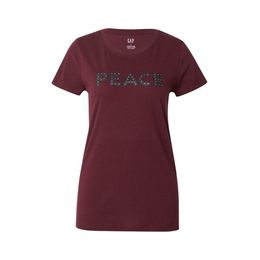 GAP T-Shirt Damen Gr&ouml;&szlig;e S weinrot / schwarz / silber