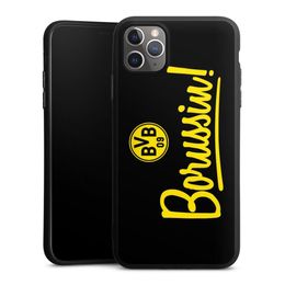 DeinDesign iPhone 11 Pro Max Handy Premium Silikon H&uuml;lle Handyh&uuml;lle schwarz Case Borussia Dortmund Soccer Bvb Silikon Premium Case
