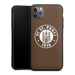 DeinDesign iPhone 11 Pro Max Handy Premium Silikon H&uuml;lle Handyh&uuml;lle schwarz Case Fc St. Pauli Official Licensed Product Coat Of Arms Silikon Premium Case