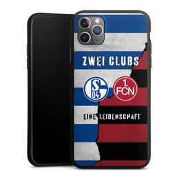 DeinDesign iPhone 11 Pro Max Handy Premium Silikon H&uuml;lle Handyh&uuml;lle schwarz Case Fc Schalke 04 Friendship 1. Fc N&uuml;rnberg Silikon Premium Case