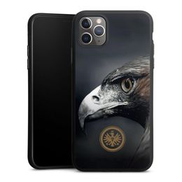 DeinDesign iPhone 11 Pro Max Handy Premium Silikon H&uuml;lle Handyh&uuml;lle schwarz Case Official Licensed Product Eintracht Frankfurt Eagle Silikon Premium Case