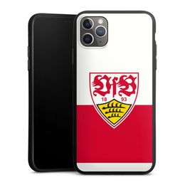 DeinDesign iPhone 11 Pro Max Handy Premium Silikon H&uuml;lle Handyh&uuml;lle schwarz Case Vfb Stuttgart Official Licensed Product Logo Silikon Premium Case