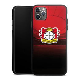 DeinDesign iPhone 11 Pro Max Handy Premium Silikon H&uuml;lle Handyh&uuml;lle schwarz Case Bayer 04 Leverkusen Official Licensed Product Stadium Silikon Premium Case