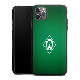 DeinDesign iPhone 11 Pro Max Handy Premium Silikon H&uuml;lle Handyh&uuml;lle schwarz Case Logo Merchandise Sv Werder Bremen Silikon Premium Case