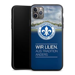 DeinDesign iPhone 11 Pro Max Handy Premium Silikon H&uuml;lle Handyh&uuml;lle schwarz Case Official Licensed Product Sv Darmstadt 98 Coat Of Arms Silikon Premium Case