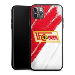 DeinDesign iPhone 11 Pro Max Handy Premium Silikon H&uuml;lle Handyh&uuml;lle schwarz Case 1. Fc Union Berlin Logo Official Licensed Product Silikon Premium Case