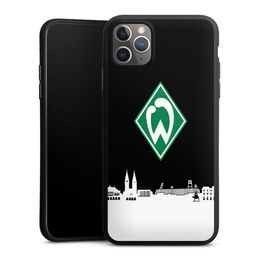 DeinDesign iPhone 11 Pro Max Handy Premium Silikon H&uuml;lle Handyh&uuml;lle schwarz Case Skyline Sv Werder Bremen Official Licensed Product Silikon Premium Case