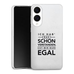 DeinDesign Galaxy S25 Edge Handy Silikon H&uuml;lle Case transparent Handyh&uuml;lle Spruch Sayings Statement Silikon Case