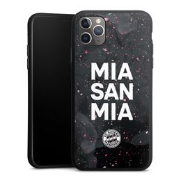 DeinDesign iPhone 11 Pro Max Handy Premium Silikon H&uuml;lle Handyh&uuml;lle schwarz Case Fc Bayern M&uuml;nchen Girl Style Mia San Mia Silikon Premium Case