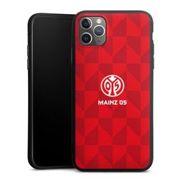 DeinDesign iPhone 11 Pro Max Handy Premium Silikon H&uuml;lle Handyh&uuml;lle schwarz Case Official Licensed Product Merchandise Mainz 05 Silikon Premium Case
