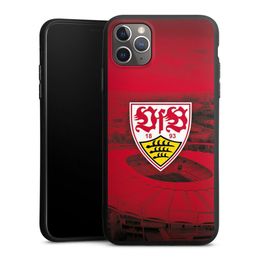 DeinDesign iPhone 11 Pro Max Handy Premium Silikon H&uuml;lle Handyh&uuml;lle schwarz Case Vfb Stuttgart Official Licensed Product Stadium Silikon Premium Case