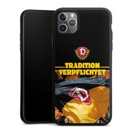 DeinDesign iPhone 11 Pro Max Handy Premium Silikon H&uuml;lle Handyh&uuml;lle schwarz Case Sg Dynamo Dresden Merchandise Sgd Silikon Premium Case