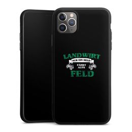 DeinDesign iPhone 11 Pro Max Handy Premium Silikon H&uuml;lle Handyh&uuml;lle schwarz Case Tractor Farmer Wisdom Silikon Premium Case