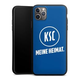 DeinDesign iPhone 11 Pro Max Handy Premium Silikon H&uuml;lle Handyh&uuml;lle schwarz Case Ksc Karlsruher Sc Statement Silikon Premium Case