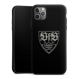 DeinDesign iPhone 11 Pro Max Handy Premium Silikon H&uuml;lle Handyh&uuml;lle schwarz Case Vfb Stuttgart Logo Official Licensed Product Silikon Premium Case