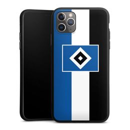 DeinDesign iPhone 11 Pro Max Handy Premium Silikon H&uuml;lle Handyh&uuml;lle schwarz Case Stripes Hsv Hamburger Sv Silikon Premium Case