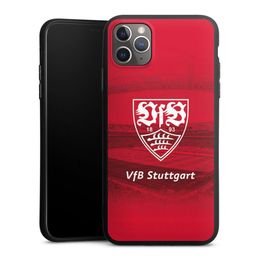 DeinDesign iPhone 11 Pro Max Handy Premium Silikon H&uuml;lle Handyh&uuml;lle schwarz Case Stadium Vfb Stuttgart Official Licensed Product Silikon Premium Case