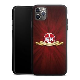 DeinDesign iPhone 11 Pro Max Handy Premium Silikon H&uuml;lle Handyh&uuml;lle schwarz Case 1. Fc Kaiserslautern Official Licensed Product Logo Silikon Premium Case