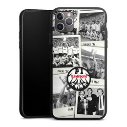 DeinDesign iPhone 11 Pro Max Handy Premium Silikon H&uuml;lle Handyh&uuml;lle schwarz Case Retro Eintracht Frankfurt Official Licensed Product Silikon Premium Case