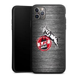 DeinDesign iPhone 11 Pro Max Handy Premium Silikon H&uuml;lle Handyh&uuml;lle schwarz Case Metallic Look Official Licensed Product 1. Fc K&ouml;ln Silikon Premium Case