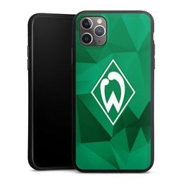 DeinDesign iPhone 11 Pro Max Handy Premium Silikon H&uuml;lle Handyh&uuml;lle schwarz Case Official Licensed Product Camouflage Sv Werder Bremen Silikon Premium Case