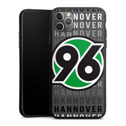 DeinDesign iPhone 11 Pro Max Handy Premium Silikon H&uuml;lle Handyh&uuml;lle schwarz Case Official Licensed Product H96 Hannover 96 Silikon Premium Case