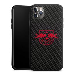 DeinDesign iPhone 11 Pro Max Handy Premium Silikon H&uuml;lle Handyh&uuml;lle schwarz Case Official Licensed Product Carbon Rb Leipzig Silikon Premium Case