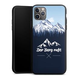 DeinDesign iPhone 11 Pro Max Handy Premium Silikon H&uuml;lle Handyh&uuml;lle schwarz Case Wanderlust Sky Mountain Silikon Premium Case