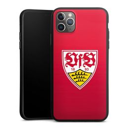 DeinDesign iPhone 11 Pro Max Handy Premium Silikon H&uuml;lle Handyh&uuml;lle schwarz Case Vfb Stuttgart Official Licensed Product Logo Silikon Premium Case