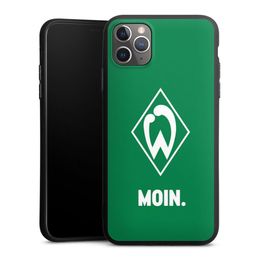 DeinDesign iPhone 11 Pro Max Handy Premium Silikon H&uuml;lle Handyh&uuml;lle schwarz Case Moin Official Licensed Product Sv Werder Bremen Silikon Premium Case