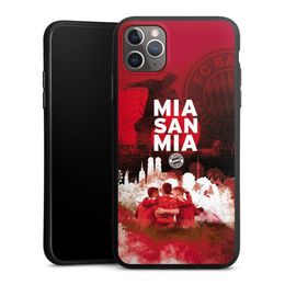 DeinDesign iPhone 11 Pro Max Handy Premium Silikon H&uuml;lle Handyh&uuml;lle schwarz Case Fc Bayern M&uuml;nchen Fcb Mia San Mia Silikon Premium Case