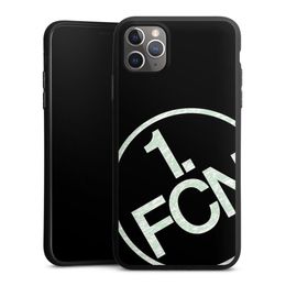 DeinDesign iPhone 11 Pro Max Handy Premium Silikon H&uuml;lle Handyh&uuml;lle schwarz Case 1. Fc N&uuml;rnberg 1. Fcn Logo Silikon Premium Case
