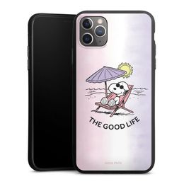DeinDesign iPhone 11 Pro Max Handy Premium Silikon H&uuml;lle Handyh&uuml;lle schwarz Case Snoopy Official Licensed Product Peanuts Silikon Premium Case