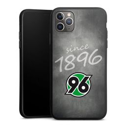 DeinDesign iPhone 11 Pro Max Handy Premium Silikon H&uuml;lle Handyh&uuml;lle schwarz Case Official Licensed Product Hannover 96 H96 Silikon Premium Case