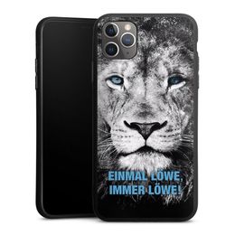 DeinDesign iPhone 11 Pro Max Handy Premium Silikon H&uuml;lle Handyh&uuml;lle schwarz Case Tsv 1860 M&uuml;nchen Official Licensed Product Lion Silikon Premium Case