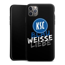DeinDesign iPhone 11 Pro Max Handy Premium Silikon H&uuml;lle Handyh&uuml;lle schwarz Case Ksc Official Licensed Product Karlsruher Sc Silikon Premium Case