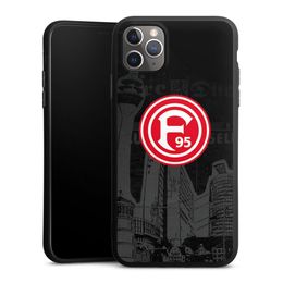 DeinDesign iPhone 11 Pro Max Handy Premium Silikon H&uuml;lle Handyh&uuml;lle schwarz Case Logo Official Licensed Product Fortuna D&uuml;sseldorf Silikon Premium Case