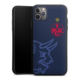 DeinDesign iPhone 11 Pro Max Handy Premium Silikon H&uuml;lle Handyh&uuml;lle schwarz Case 1. Fc Kaiserslautern Logo 1. Fck Silikon Premium Case