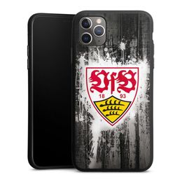 DeinDesign iPhone 11 Pro Max Handy Premium Silikon H&uuml;lle Handyh&uuml;lle schwarz Case Vfb Stuttgart Bundesliga Official Licensed Product Silikon Premium Case