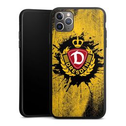 DeinDesign iPhone 11 Pro Max Handy Premium Silikon H&uuml;lle Handyh&uuml;lle schwarz Case Official Licensed Product Soccer Sg Dynamo Dresden Silikon Premium Case