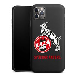DeinDesign iPhone 11 Pro Max Handy Premium Silikon H&uuml;lle Handyh&uuml;lle schwarz Case Transparent Official Licensed Product 1. Fc K&ouml;ln Silikon Premium Case
