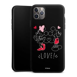 DeinDesign iPhone 11 Pro Max Handy Premium Silikon H&uuml;lle Handyh&uuml;lle schwarz Case Disney Love Silikon Premium Case