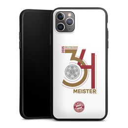 DeinDesign iPhone 11 Pro Max Handy Premium Silikon H&uuml;lle Handyh&uuml;lle schwarz Case Master Official Licensed Product Fc Bayern M&uuml;nchen Silikon Premium Case