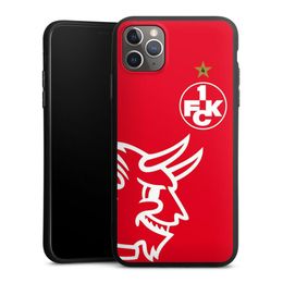 DeinDesign iPhone 11 Pro Max Handy Premium Silikon H&uuml;lle Handyh&uuml;lle schwarz Case Devil Star 1. Fc Kaiserslautern Silikon Premium Case
