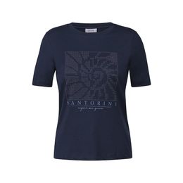 Cecil T-Shirt Damen Gr&ouml;&szlig;e L marine / hellblau / altrosa