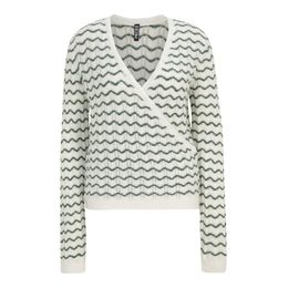 Pieces Tall Pullover 'JOYCE' Damen Gr&ouml;&szlig;e L dunkelgr&uuml;n / offwhite