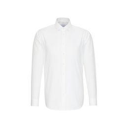 Businesshemd Seidensticker "Schwarze Rose", Herren, Gr. 42, normale &Auml;rmell&auml;ngen, ecru, 100% Baumwolle, unifarben, tailored fit, 2-Knopf-Manschette, Hemden, Shaped 1/1 Kentkragen Uni