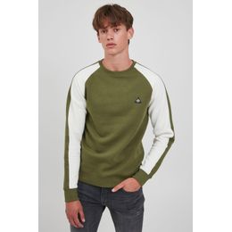 Sweatshirt Blend "BHNeville", Herren, Gr. XL, winter moss, Sweatware, 80% Baumwolle, 20% Polyester, gemustert, regular fit normal, Rundhals, Raglanärmel, Sweatshirts Sweatshirt, Sweatshirt mit Rundhalsausschnitt