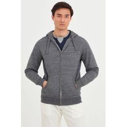 Kapuzenpullover Blend "BHVelno", Herren, Gr. M, pewter mix, Sweatware, 60% Baumwolle, 40% Polyester, unifarben, regular fit normal, ohne Ausschnitt, Pullover, Stilvolle Kapuzensweatjacke mit Taschen
