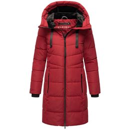 Winterjacke Marikoo "Natsukoo XVI", Damen, Gr. XS, rot (dunkelrot), Obermaterial: 100% Polyester, Jacken Winterjacke, Stepp Mantel mit großer Kapuze, Topseller